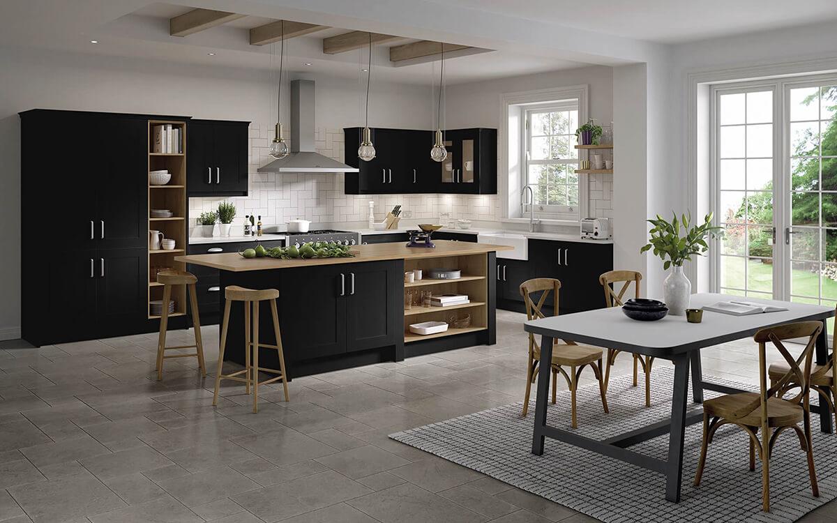 Darlington Black Shaker Kitchen Units