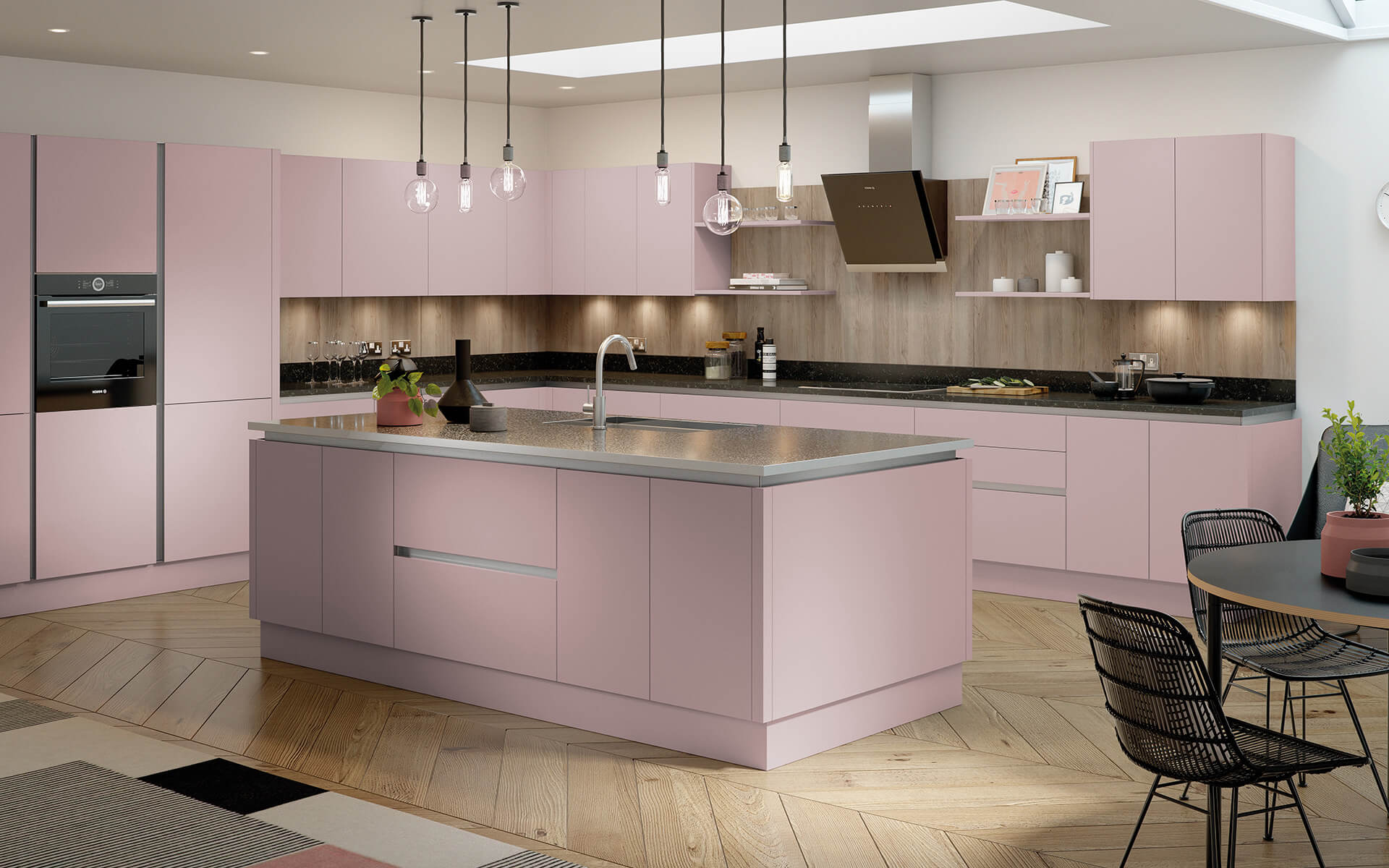 8 Pink True Handleless Profile Kitchens & Units