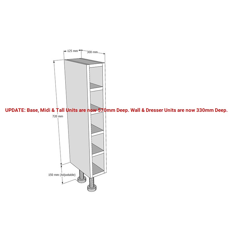 125mm Wine Base Unit - (Carcase material)