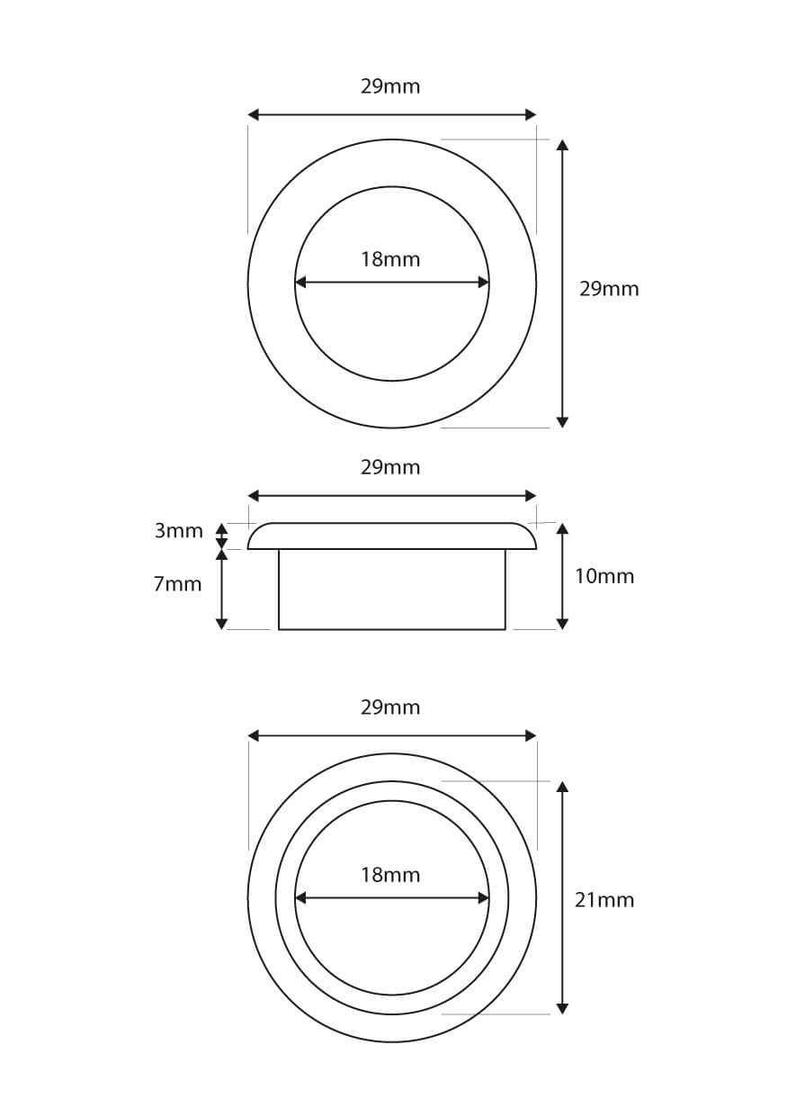 Round Overflow Insert - Black