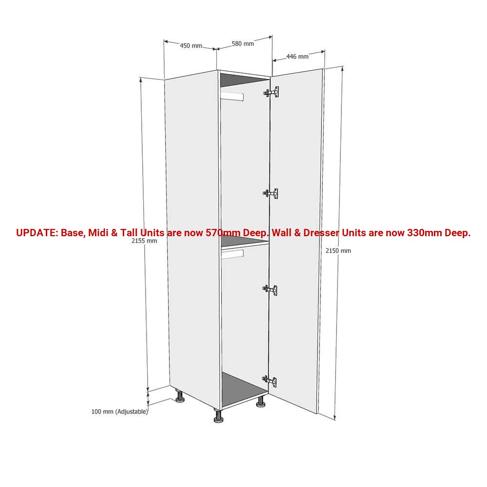 450mm Double Hanging Robe