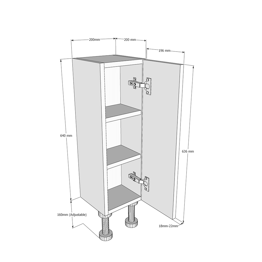 200mm Door Unit - Reduced Depth