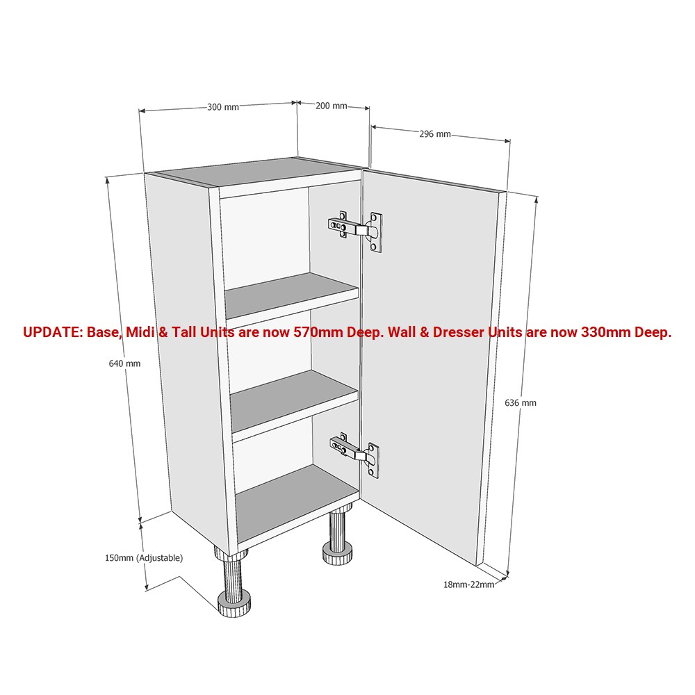 300mm Door Unit - Reduced Depth