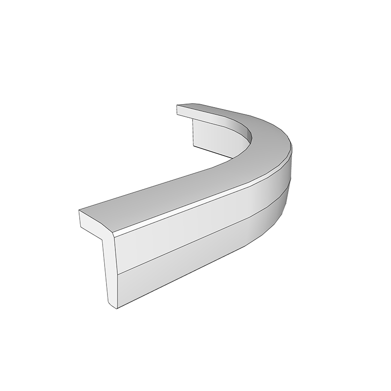 Haywood Premium Curved Pelmet - 300 x 300 x 56mm - Tangent