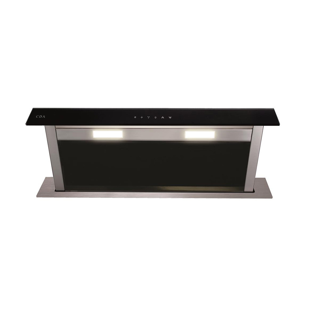 CDA EDD92BL 90cm Downdraft Extractor, Glass Control Panel, 3 Speeds