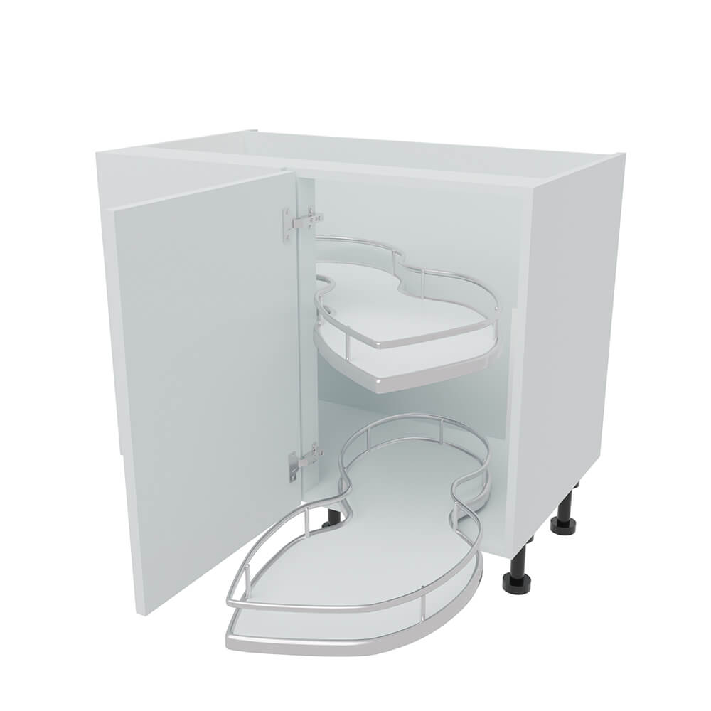 1000mm Highline Corner Base Unit - Corner Pull Out Shelving - 500mm RH ...