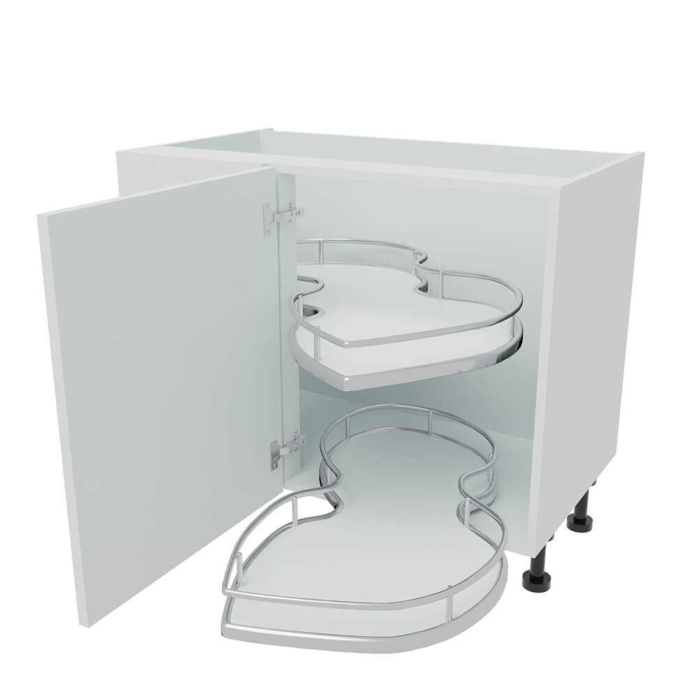 1000mm Highline Corner Base Unit - Corner Pull Out Shelving - 600mm RH ...