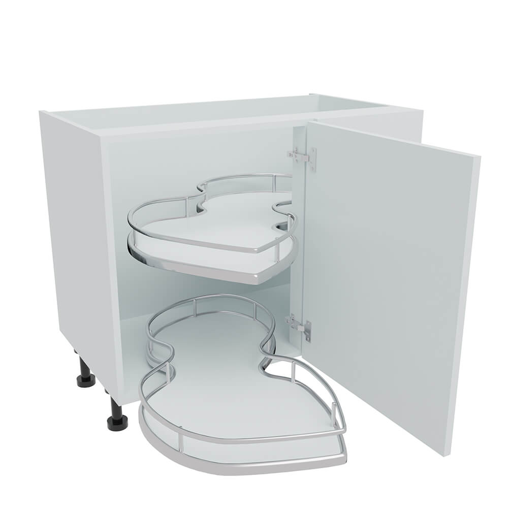 1000mm Highline Corner Base Unit - Corner Pull Out Shelving - 600mm ...