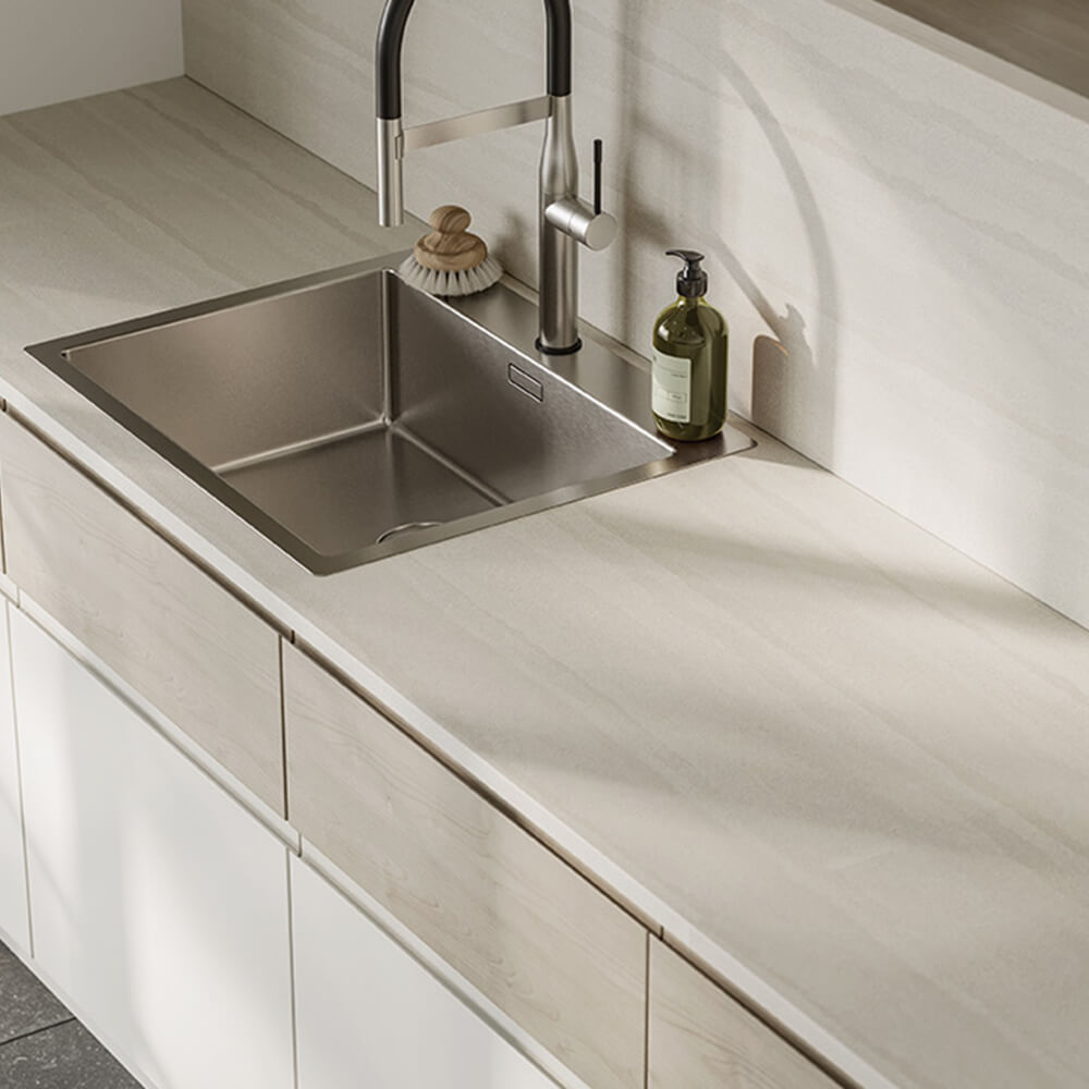 Axiom Black Painted Marble - 22mm Square Edge Laminate Worktops