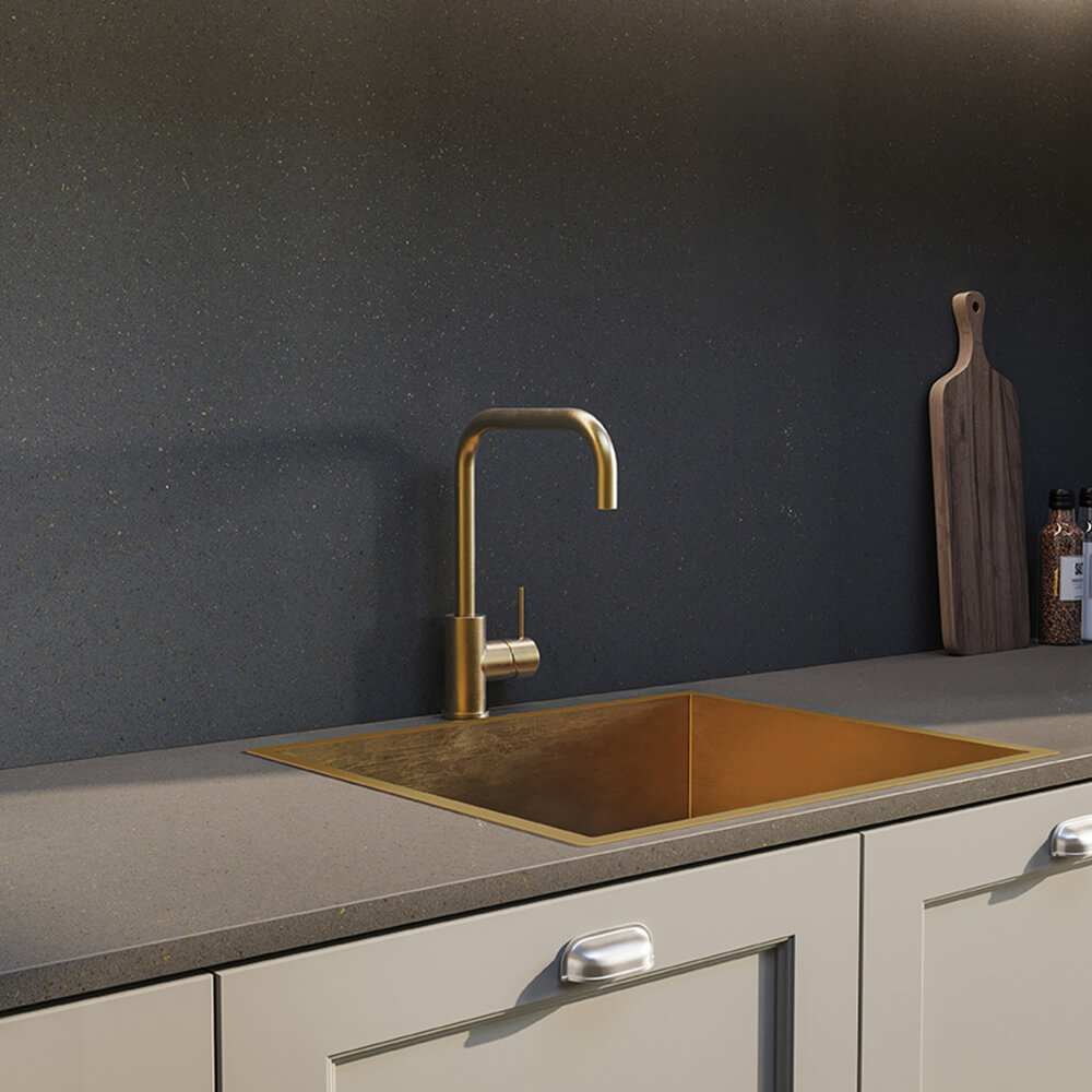 Axiom Black Painted Marble - 22mm Square Edge Laminate Worktops