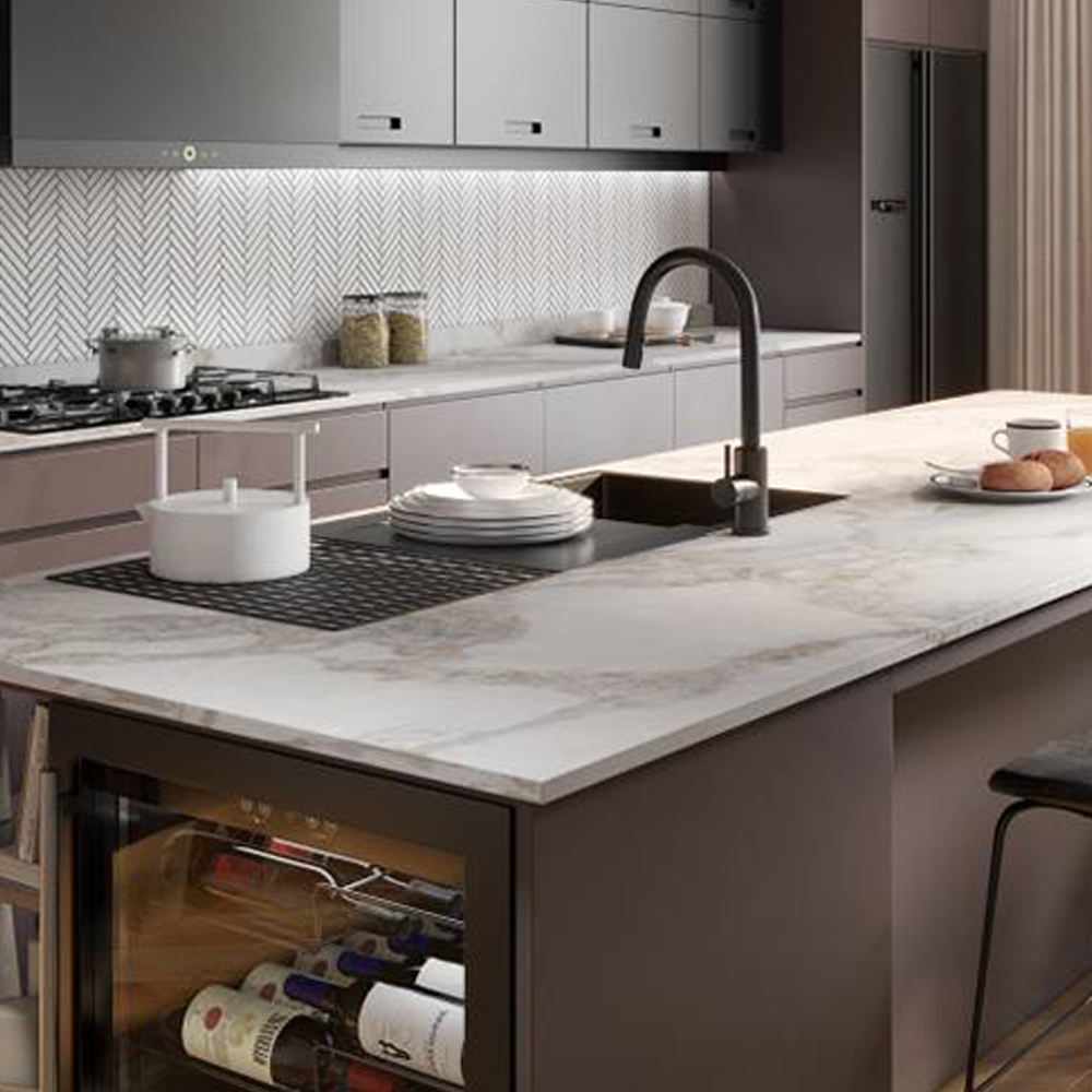 Aria Aura Marble - Solid Laminate Worktop